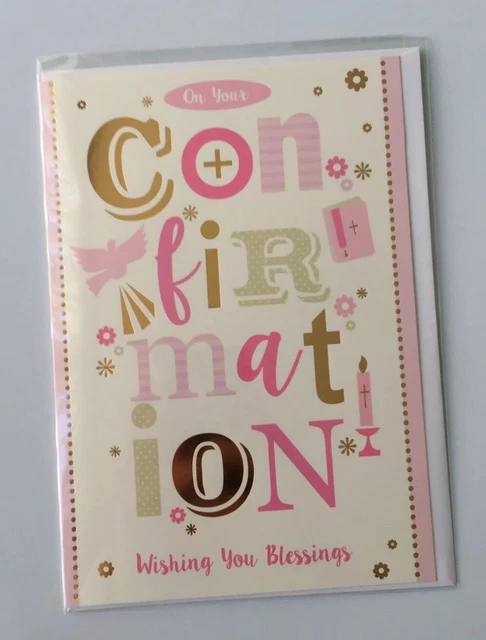 FEMALE CONFIRMATION CONGRATULATIONS Card Wishing You Blessings & Love £ ...