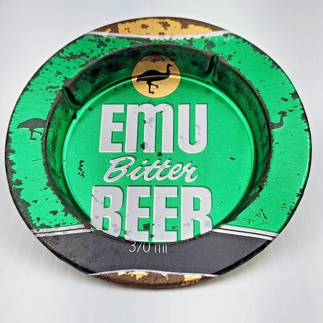 RARE COOL COLLECTABLE Vintage Emu Bitter Beer Tin Ash Tray $24.95 ...
