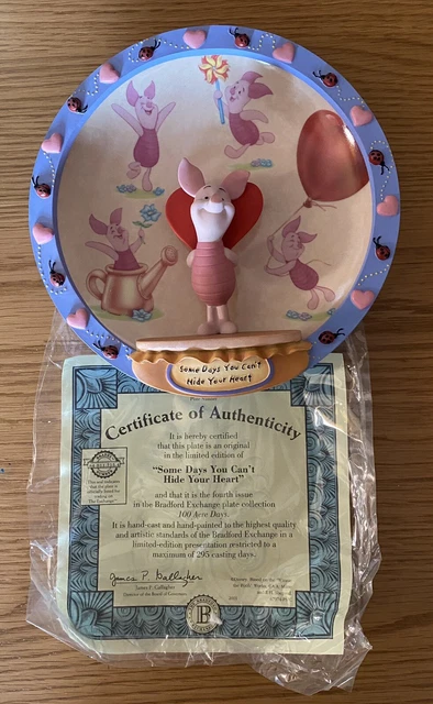 100 ACRE DAYS Winnie the Pooh Plate Collection Piglet With ...