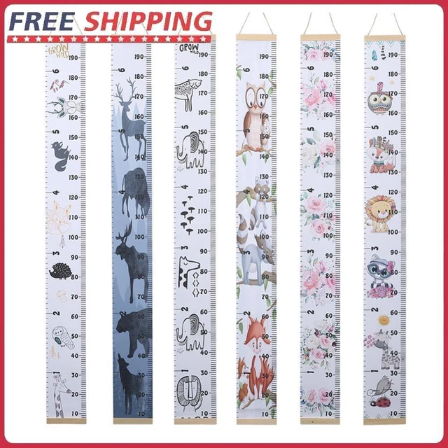 KIDS DECORATIVE BABY Growth Charts Height Measure Ruler Canvas Hanger ...