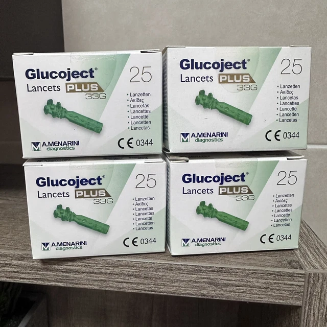 MENARINI GLUCOJET PLUS - Lancette Pungidito 33G - Confezioni 25pz. EUR ...