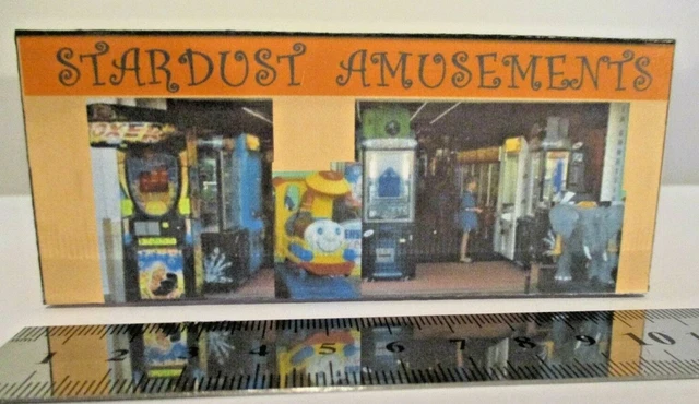 SCRATCH BUILT CARD Model Railway Building Amusements Arcade 00 Gauge £2 ...