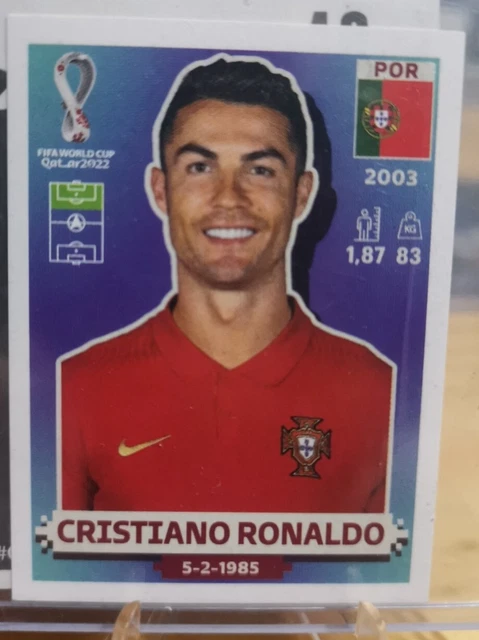 CRISTIANO RONALDO PANINI World Cup 2022 Qatar Sticker POR18 Blue ...
