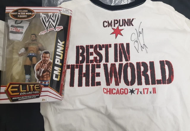 WWE CM PUNK Best In The World Dated 2011 Mitb Signed T Shirt With ...