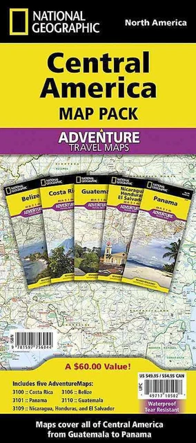 CENTRAL AMERICA, MAP Pack Bundle: Travel Maps International Adventure ...