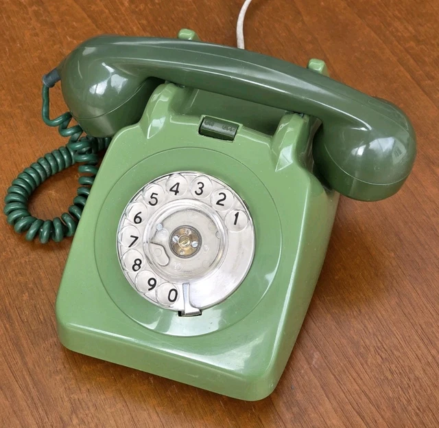 VINTAGE GPO 706F Rotary Dial Telephone - Green £28.78 - PicClick UK