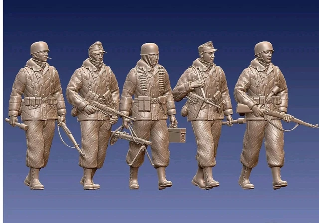WW2 GERMAN PARATROOPERS Soldiers Full Set 1/24th Resin Printed £35.00 ...