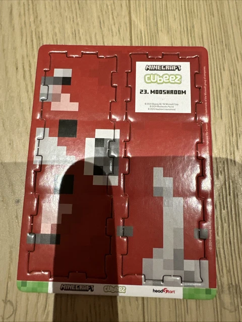 MINECRAFT CUBEEZ #23 Mooshroom - 2025 Woolworths BigW Red $3.99 ...