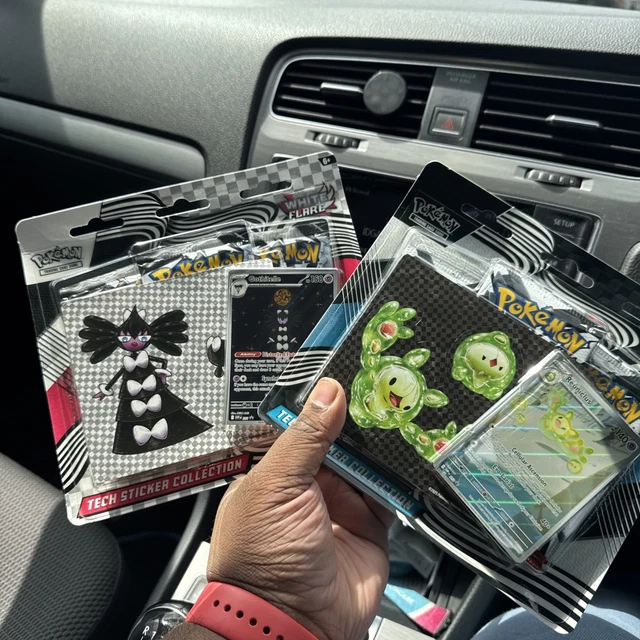 POKEMON BLACK BOLT and White Flare Sealed Tech Sticker Collection Set ...