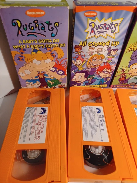 THE RUGRATS MOVIE Clamshell VHS Angelica Knows Best & Others Orange 6 ...
