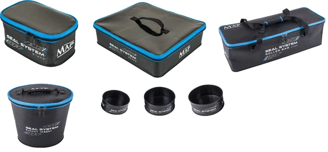 MAP SEAL SYSTEM Luggage Range Groundbait Bowl Storage Pole Roller Bag ...