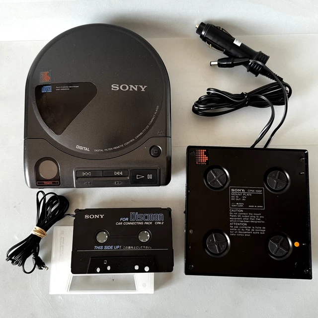 SONY D-600 COMPACT Disc CD Player, Mount Plate CPM-100P & Discman Car ...