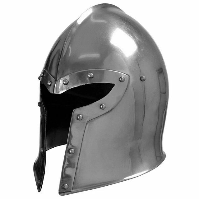 MEDIEVALE CASCO GREAT Cavaliere Templare Barbuta Riproduzione Sca Larp ...