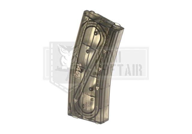ARES AEG MAGAZINE MIDCAP MID-CAP M4 M16 ABS 140 bb TRANSPARENT CLEAR ...