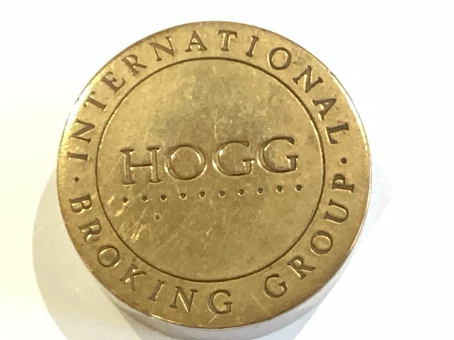 VINTAGE PAPERWEIGHT BRASS Advertising Hogg International Broking Group ...