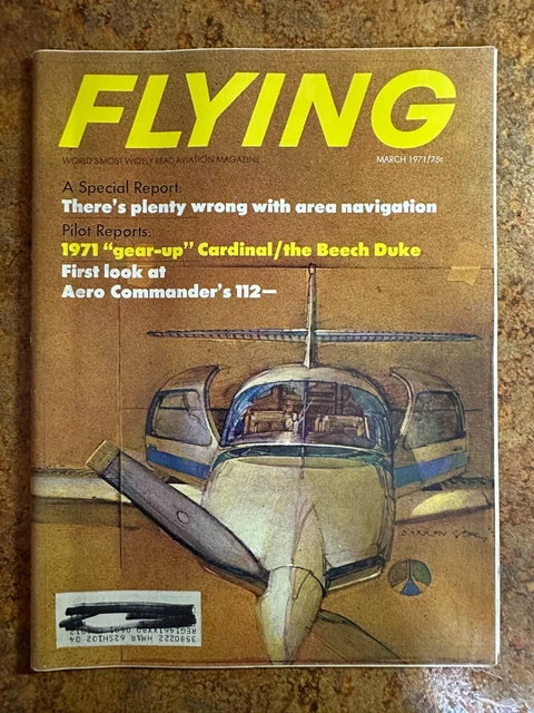 FLYING MAGAZINE MARCH 1971 Airplane Aviation Vintage FREE SHIPPING £8. ...
