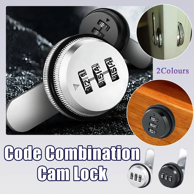 KEYLESS 3 DIGIT Combination Cam Lock Password Code Cabinet Mailbox ...