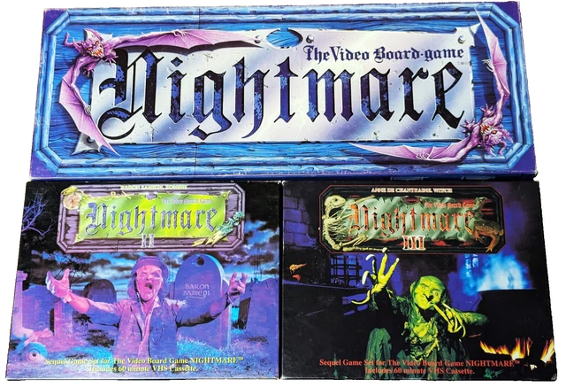 NIGHTMARE VHS VIDEO Board Game LOT I, II, III, 1, 2, 3 (Complete) RARE ...