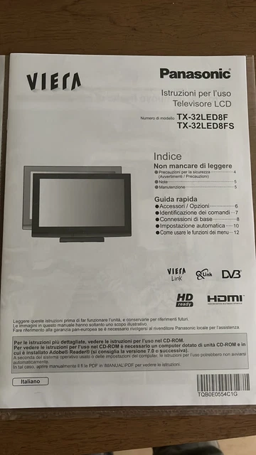 TELEVISORE LED PANASONIC 32 Pollici con Decoder esterno EUR 30,00 ...