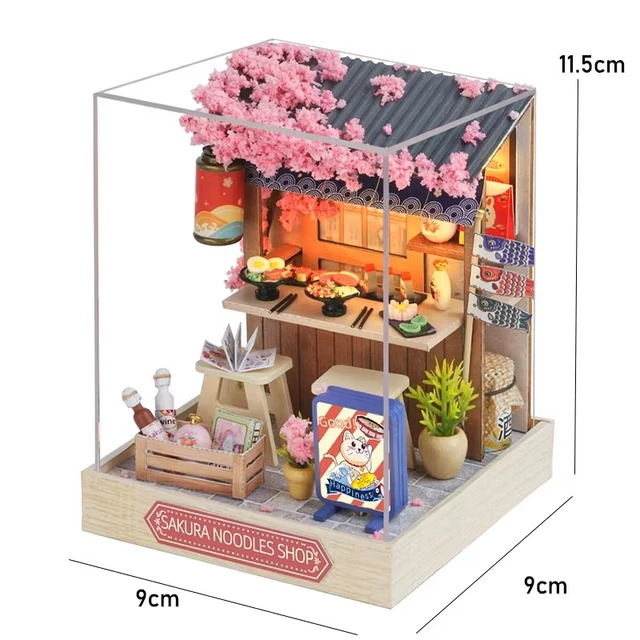 MINI DOLL HOUSE DIY Small House Kit Handmade 3D Puzzle Assembly Model ...