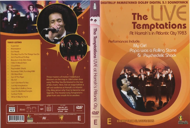 THE TEMPTATIONS LIVE at Harrah's Atlantic City 1983- DVD -NEW Never ...