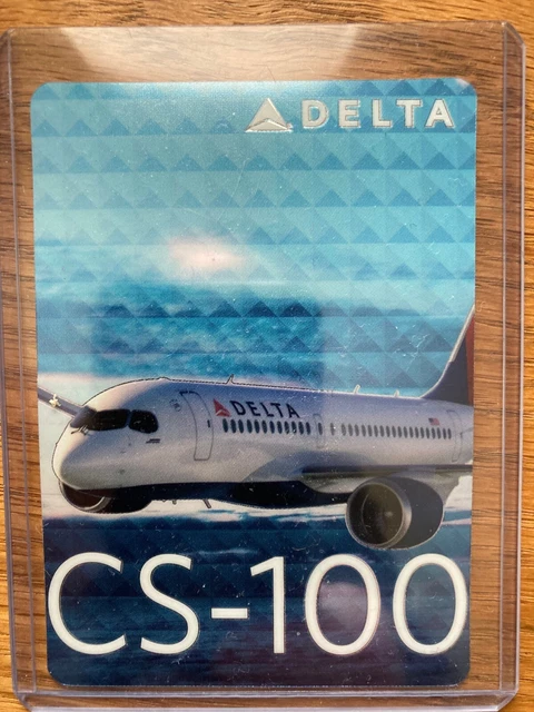 RARE/UNISSUED! 2016 DELTA Airlines Bombardier CS-100 Trading Card #51C ...