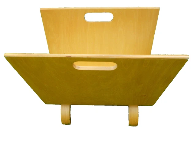 VINTAGE STYLE MAGAZINE rack plywood bentwood Alvar Aalto style - mid ...