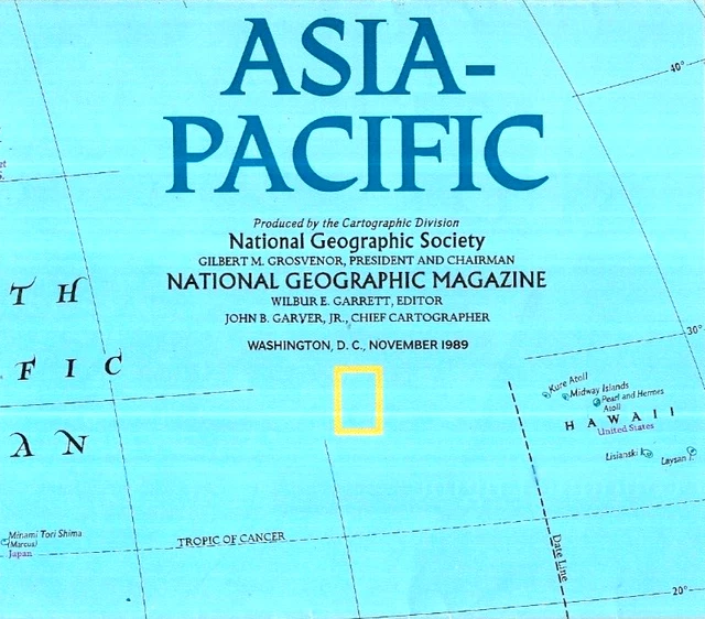 NATIONAL GEOGRAPHIC MAGAZINE, Folded Paper Map, ASIA - PACIFIC £3.99 ...