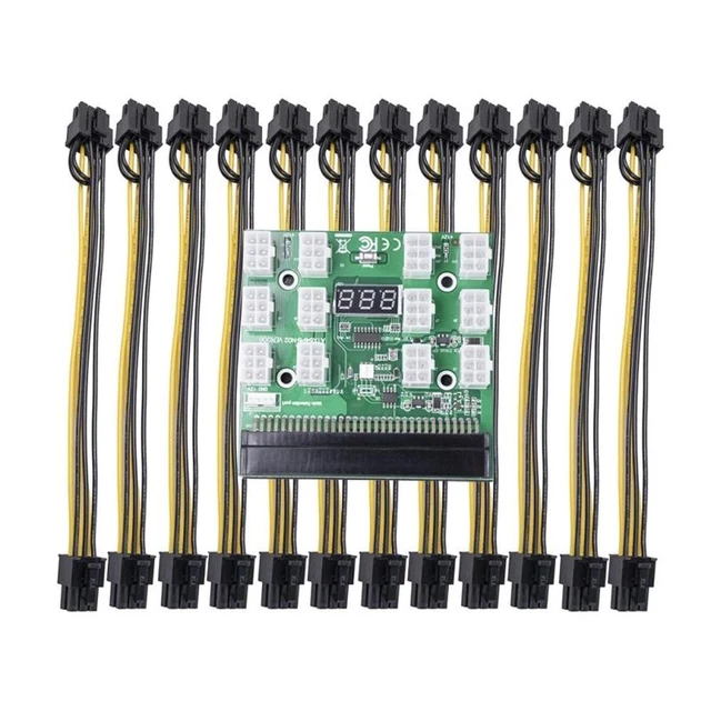 GPU PSU POWER Module Breakout Board 6Pin to 8Pin Cable Server Card ...