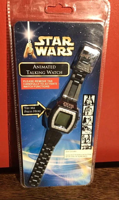 STAR WARS VINTAGE Aotc Zeon Animated Talking Watch 2002 Brand New ...