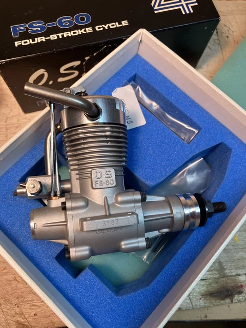 NIB O.S. 60 Open Rocker Four Stroke Vintage R/c Model airplane Engine ...