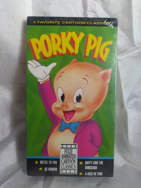 PORKY PIG VHS, 1992 Sealed Fully Animated Cartoon Classics Brand New ...