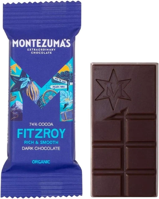 MONTEZUMA'S FITZROY, 74% Cocoa, Dark Chocolate, Gluten Free, Naturally ...