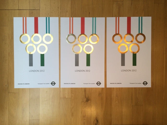 LONDON 2012 OLYMPICS Poster TfL - Original Poster - Olympic Rings £150. ...