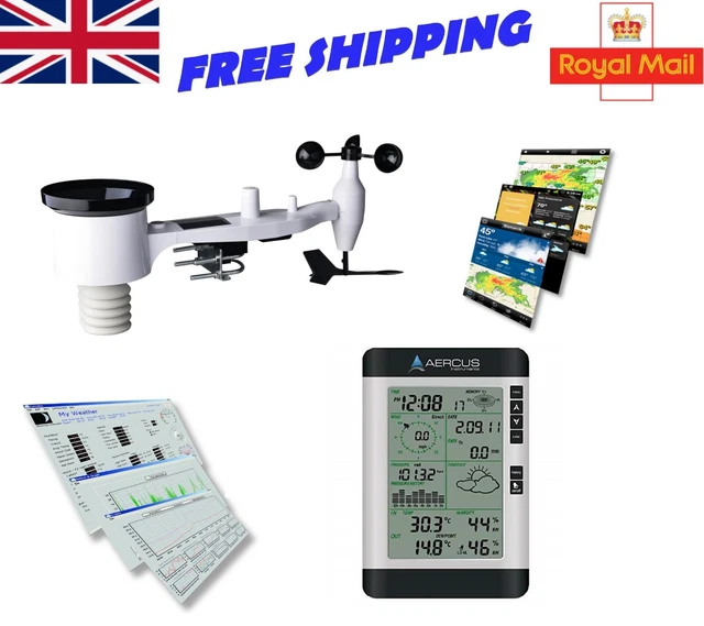 5-IN-1 PROFESSIONAL WEATHER Station Alerts UK Seller Aercus Maplin ...