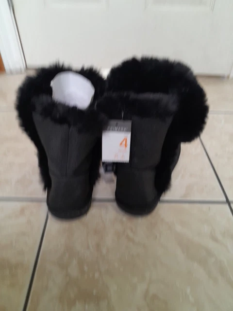 GIRLS BLACK WINTER Snow Boots Fur Lined Size 4 Primark BNWT £7.05 ...