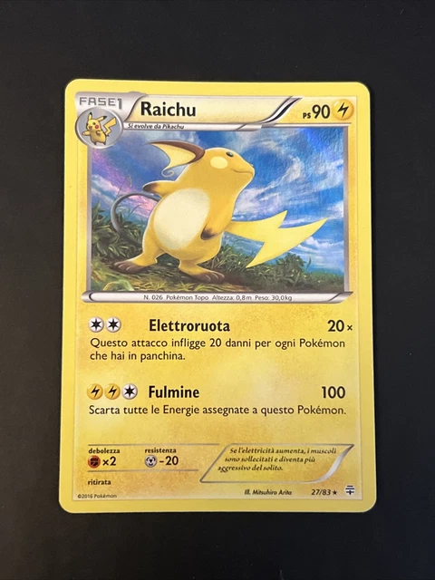 POKEMON ITA RARA holo foil raichu 27/83 xy generazioni Nm EUR 5,90 ...