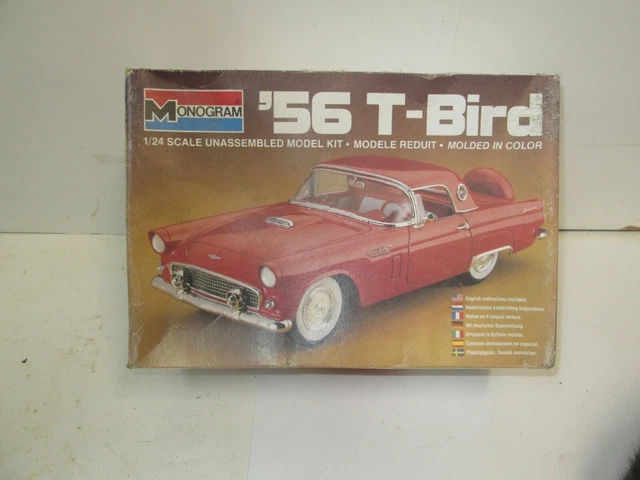NEW MONOGRAM '56 T-Bird Model Kit 1956 Ford Thunderbird 1:24 Vintage ...