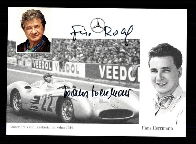 HANS HERRMANN AUTOGRAMMKARTE Original Signiert Motorsport + A 167566 ...