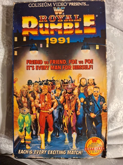 WWF ROYAL RUMBLE Big Box VHS 1991 Wrestling Hulk Hogan WWE Coliseum ...