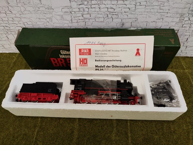 NACHLASS PIKO GÜTERZUG Dampflok mit Tender BR 56 2719 DR Rbd Cottbus H0 1:87 OVP EUR 29,99 ...
