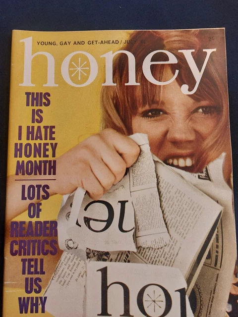 RARE VINTAGE HONEY Magazine JULY 1965 Fashion Beauty Swinging 60s £24. ...
