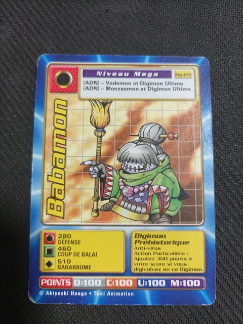 CARTE DIGIMON BABAMON Mp-109 Toei Animation EUR 50,00 - PicClick FR