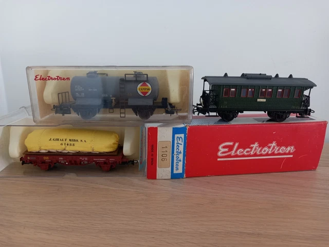 ELECTROTREN MADE IN Spain Lot 3 Wagons Dont Campsa Echelle Ho EUR 34,99 ...