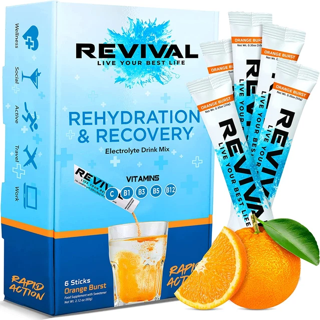 REVIVAL RAPID REHYDRATION 6-Pack Effervescent Electrolyte Tablets ...