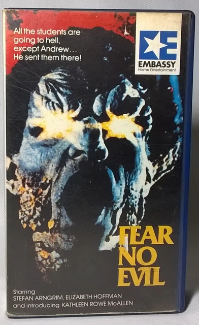 FEAR NO EVIL VHS Video Small Box EX-RENTAL - PRE CERTIFICATE - DEVIL ...