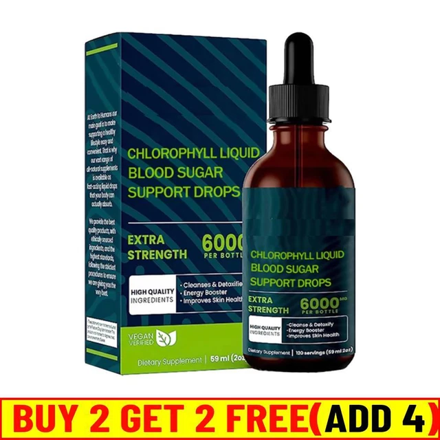 CHLOROPHYLL ALL-NATURAL EXTRACT Liquid Drops Water Soluble Mint 59ml ...
