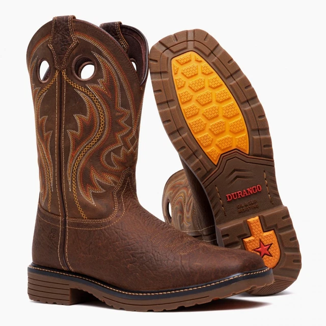 DURANGO MEN'S WORKHORSE Work Boot Bark Brown/Glazed Cognac - DDB0527 ...