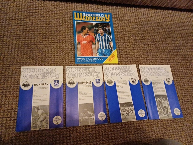 SHEFFIELD WEDNESDSY PROGRAMMES X 5 £2.24 - PicClick UK