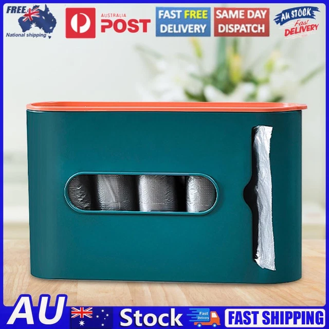 WALL-MOUNTED GROCERY BAG Storage Box Extractable Dustproof for Kitchen ...